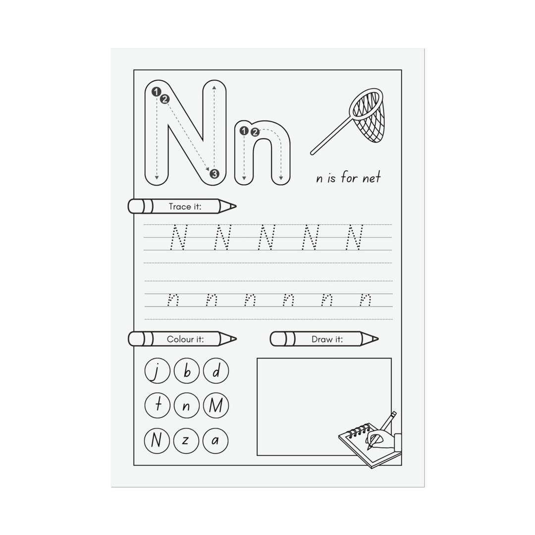 Kindergarten Alphabet Workbook| Letter Tracing| Kindergarten Worksheets ...
