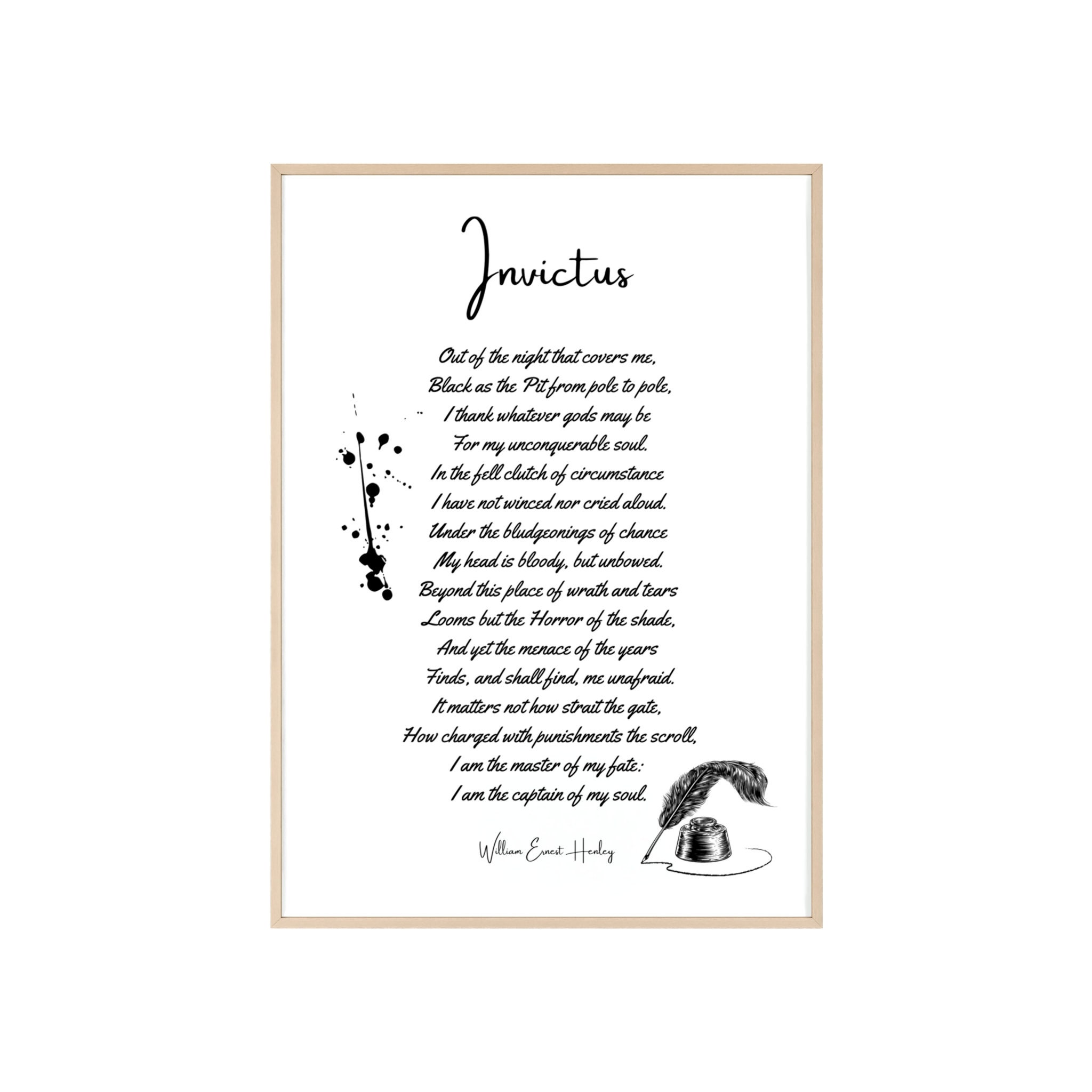 Invictus Poem, Minimalist Art, William Ernest Henley, Famous Poems ...