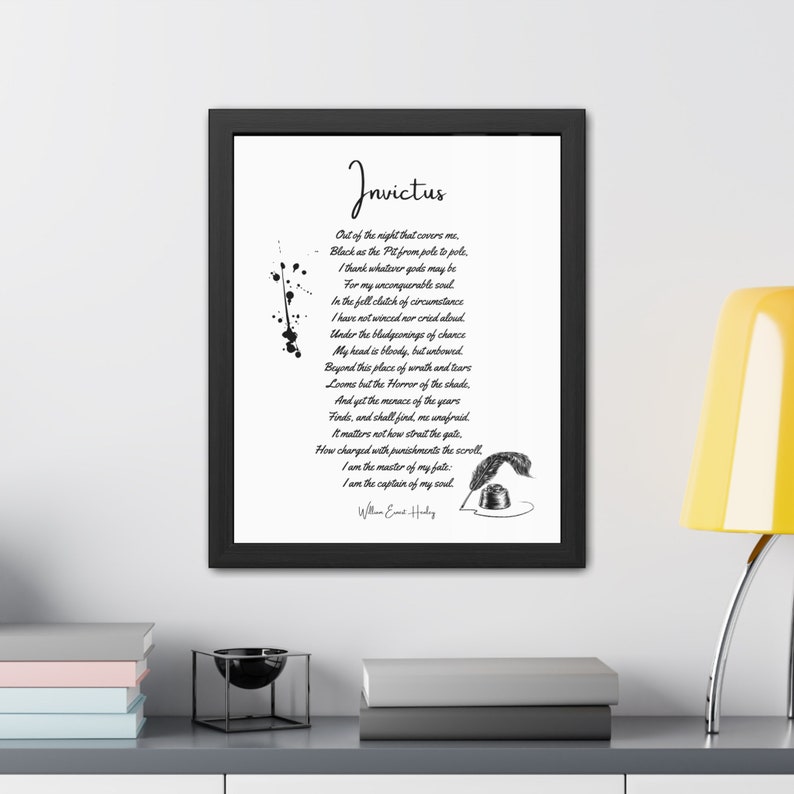 Invictus Poem, Minimalist Art, William Ernest Henley, Famous Poems ...