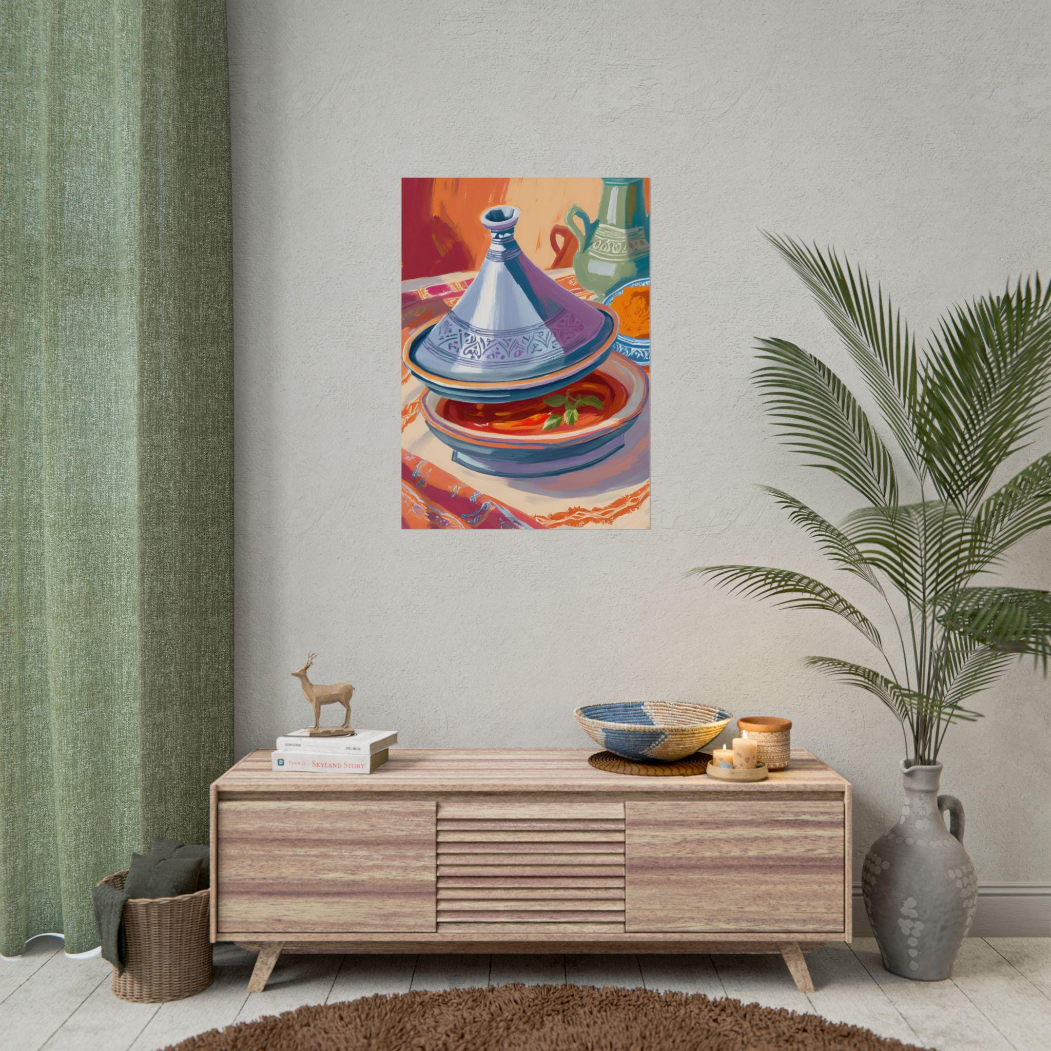 Vibrant Moroccan Tagine Printable Painting | 5 Sizes A1 A2 A3 A4 A5 ...