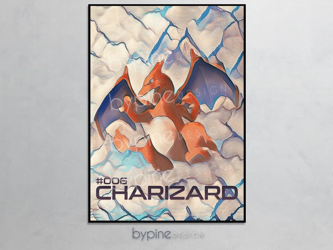 Pokemon Charizard Poster Watercolour Wall Art Gen 1 Instant Download ...