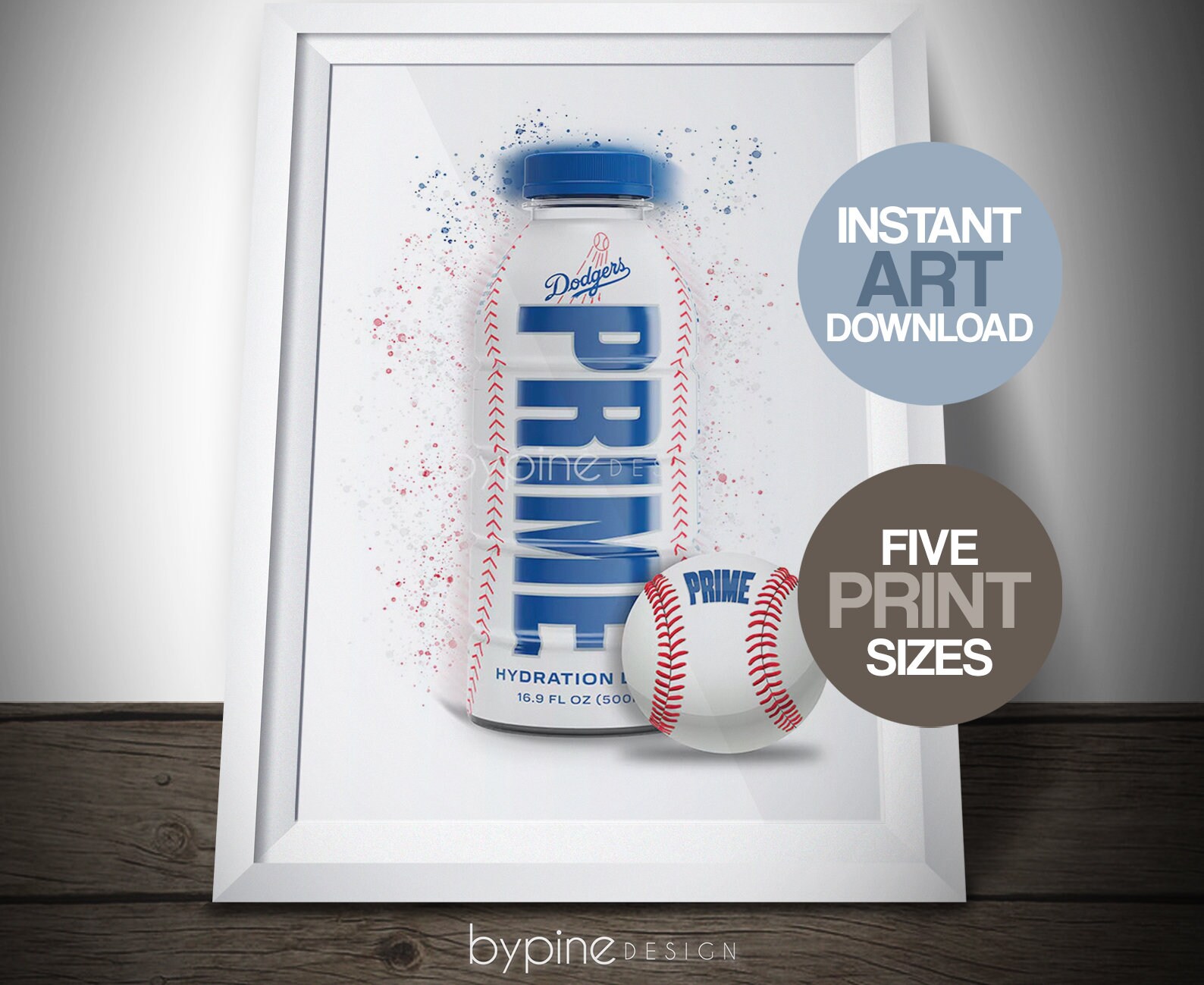 Prime Inspired LA Dodgers Digital Print Watercolour Wall Art Prime ...