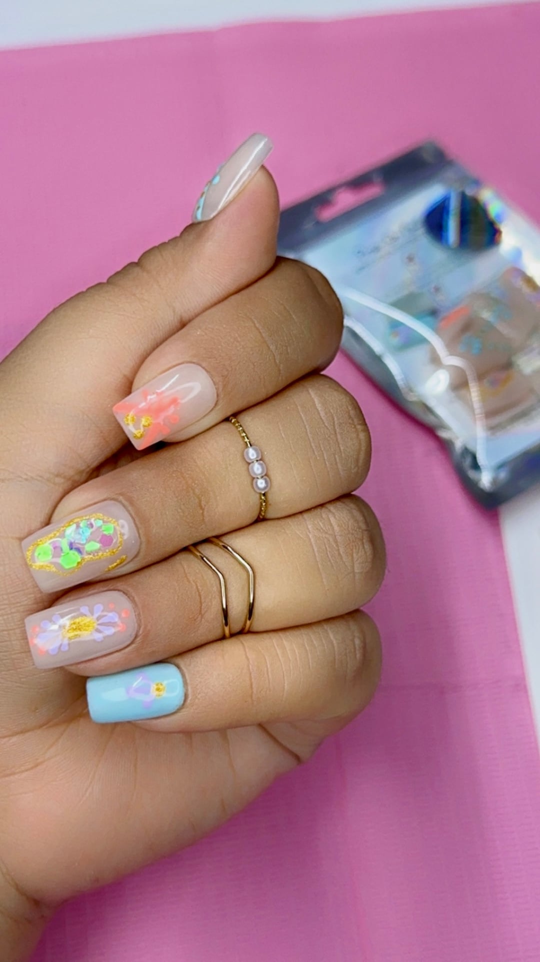 Short Square Press on Nails - Etsy