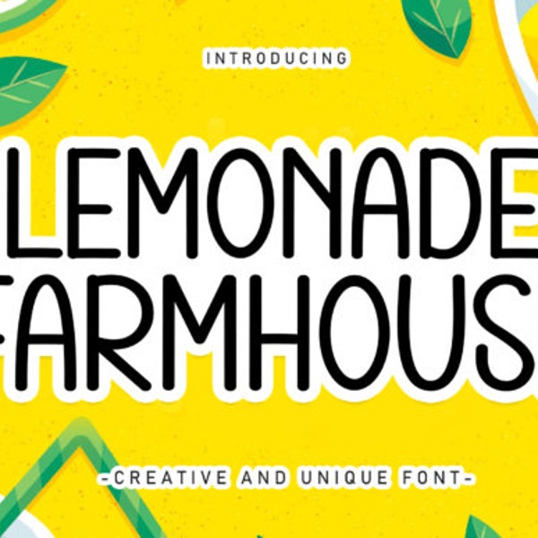Farmhouse Lemonade Font - Etsy