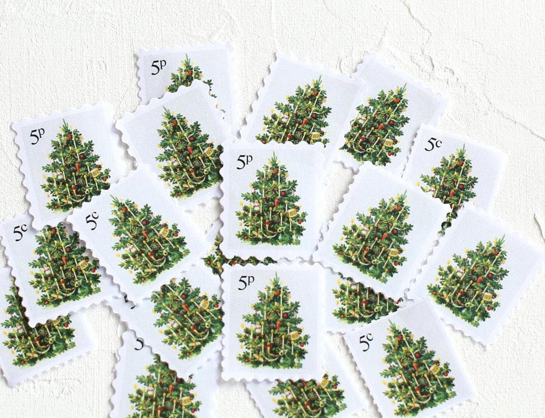 Christmas Stamps, Printable Stamps for Christmas Cards, Festive Stamps ...