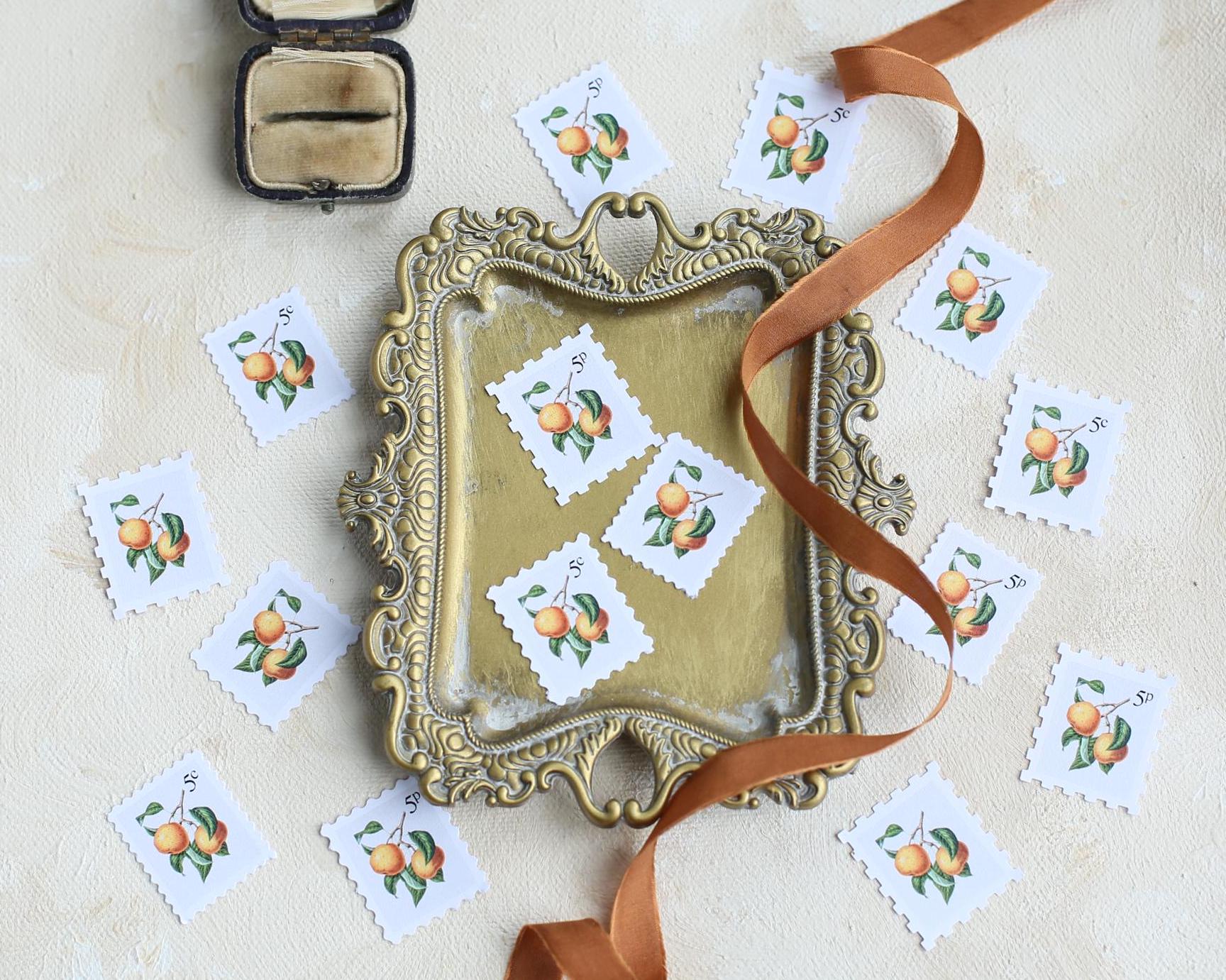 Printable Fruit Painting Stamps, Orange Stamps, Decorative Stamps for ...