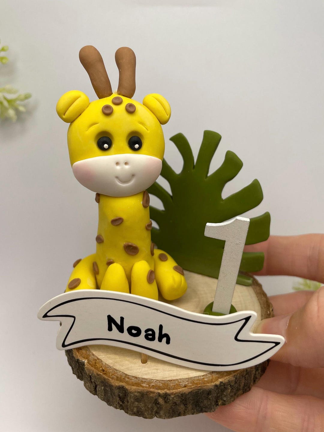Giraffe Cake Figure, Handmade, First Child's Birthday, Animal Cake ...