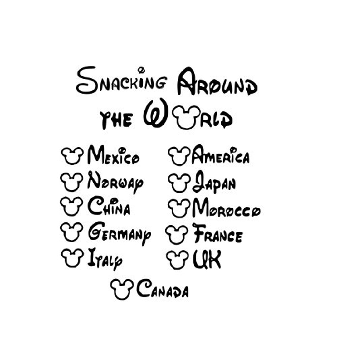 Snacking Around the World Svg and Png File - Etsy