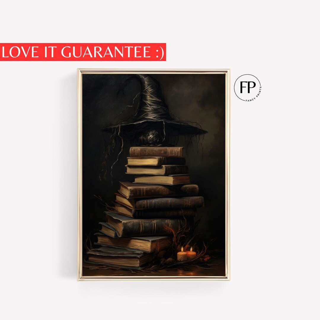 Halloween Vintage Spooky Art Printable Halloween Art Prints - Etsy