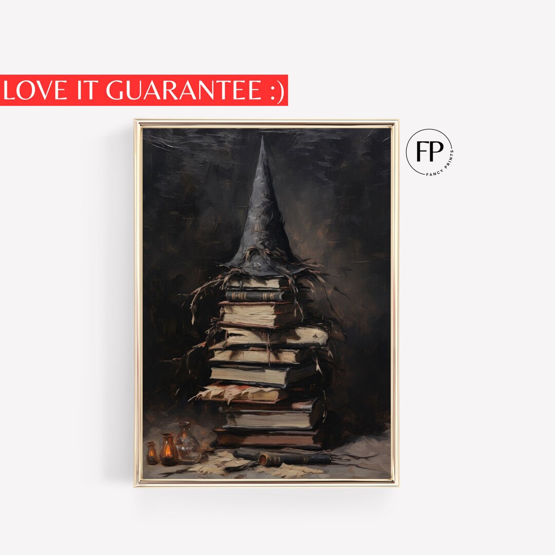 Halloween Vintage Spooky Art Printable Halloween Art Prints - Etsy
