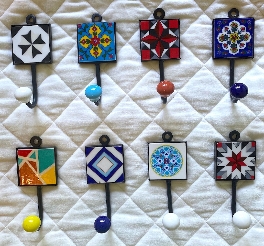 Ceramic Wall Tile Small Hook - Etsy