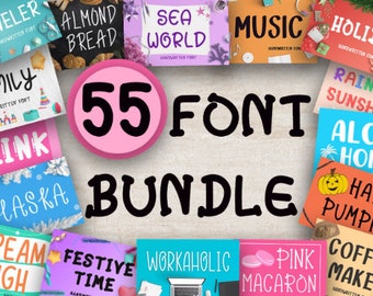 Font Bundle, Handwritten Fonts, Calligraphy Fonts, Cricut Font ...