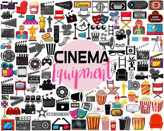 Movie Clipart Cinema Svg Movie Night Clipart Movie Theater - Etsy