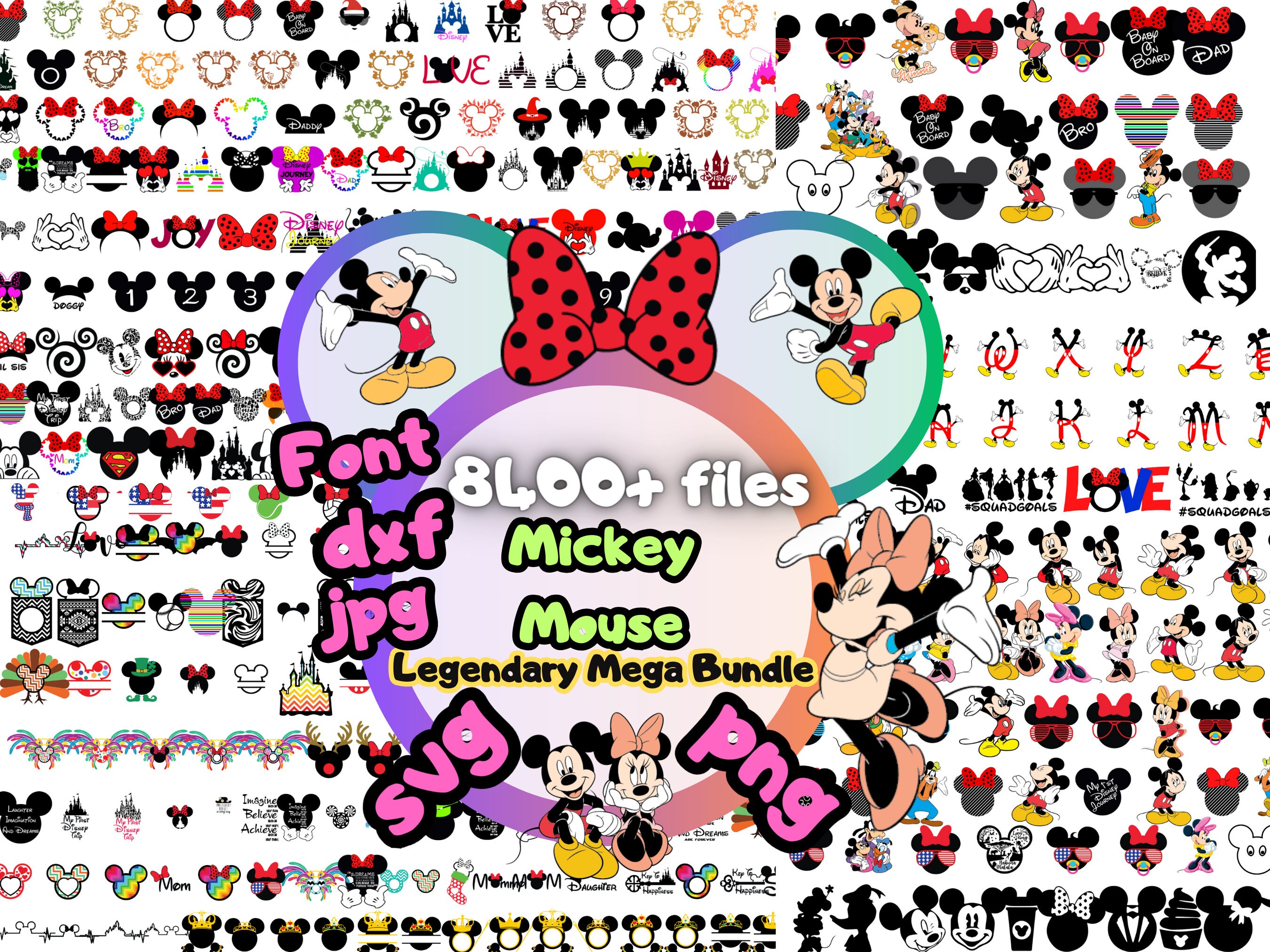 Mickey Mouse SVG Bundle, Svg Files for Cricut, Mouse SVG, Mickey ...