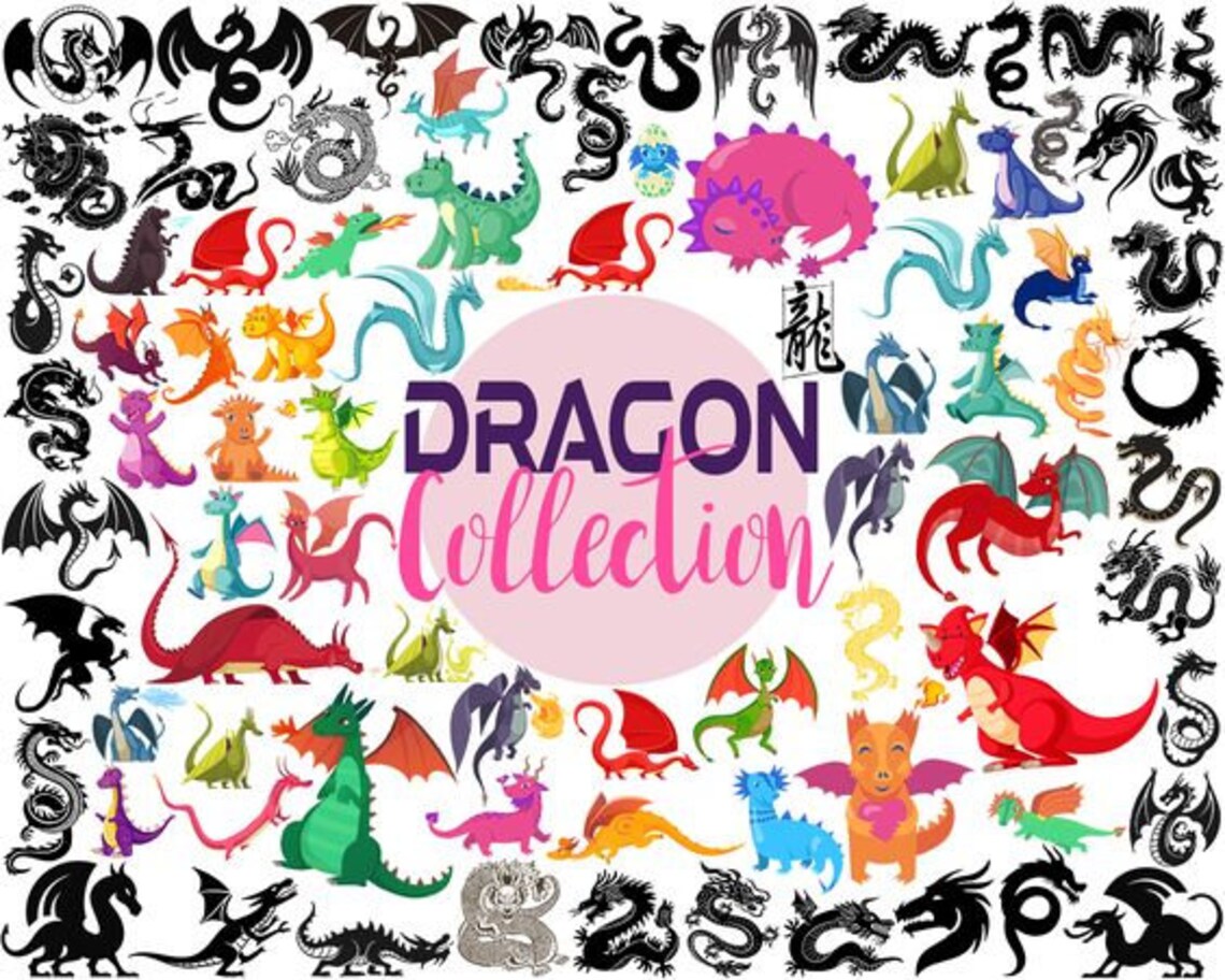 Dragon Svg Bundle Dragon Cut File Dragon Svg Dragons Head - Etsy