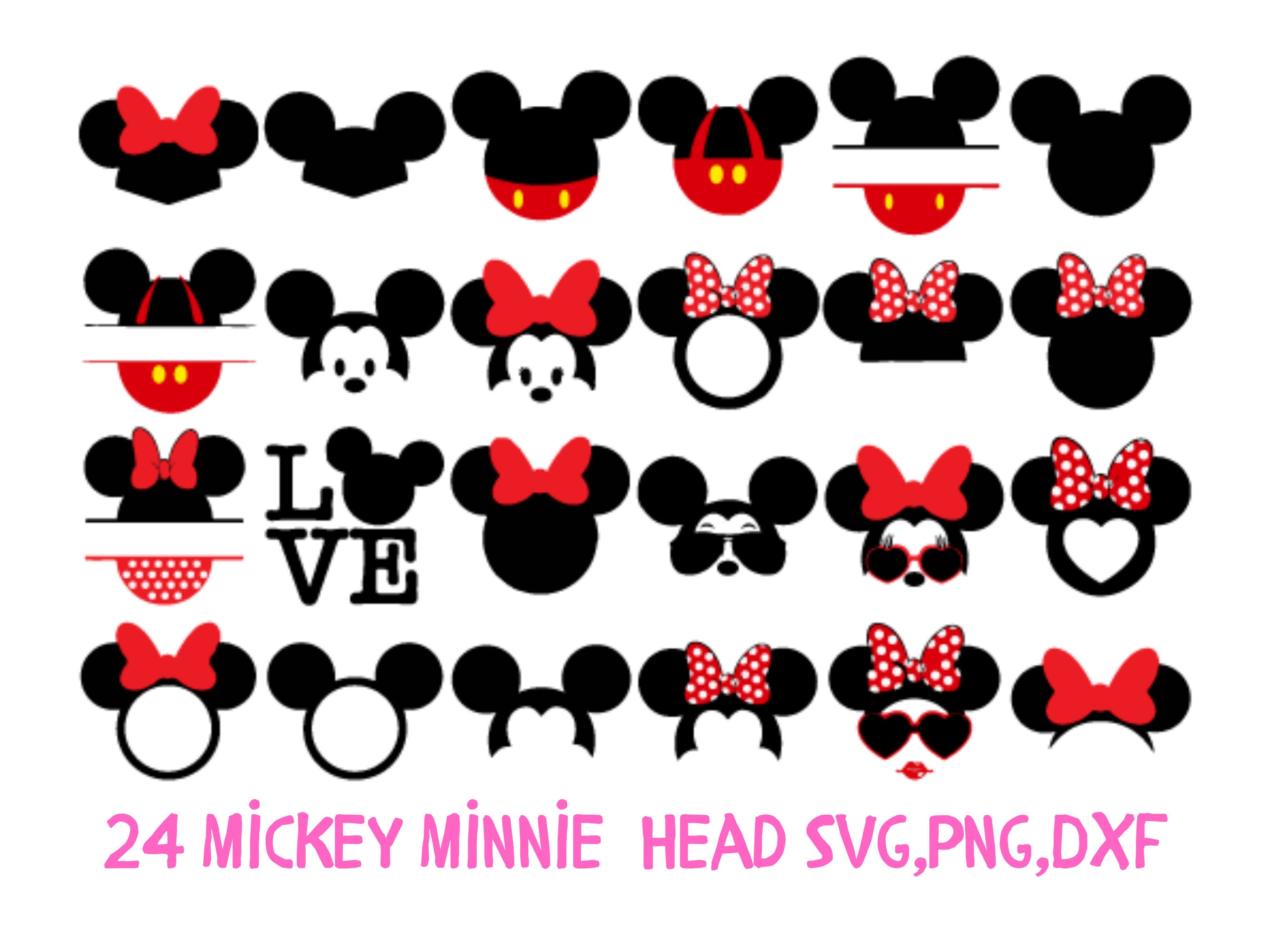 Mickey and Minnie Inspired SVG Bundle, Disneyland Shirt SVG, Disneyland ...