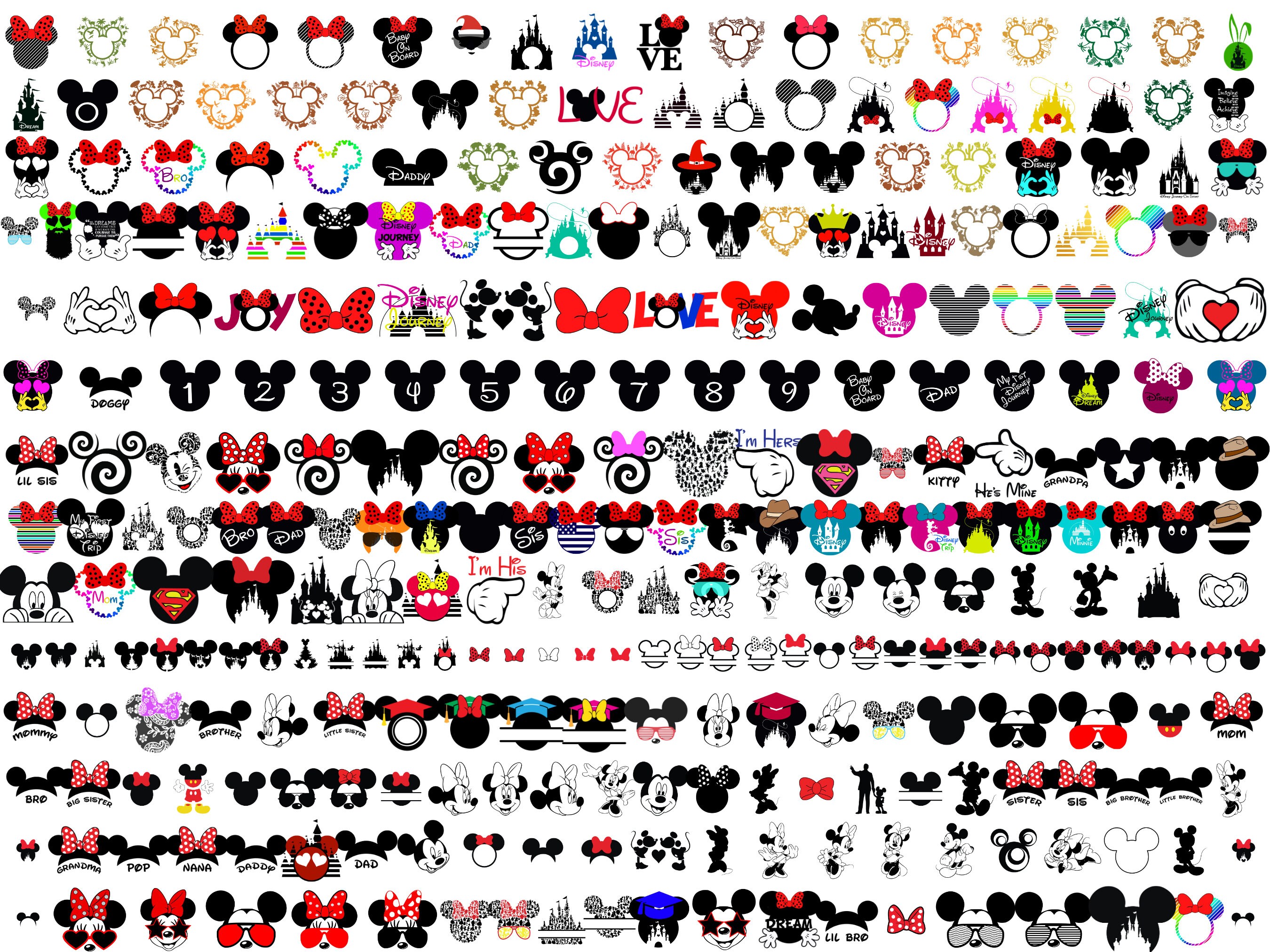 Mickey Mouse SVG Bundle Svg Files for Cricut Mouse SVG - Etsy Canada