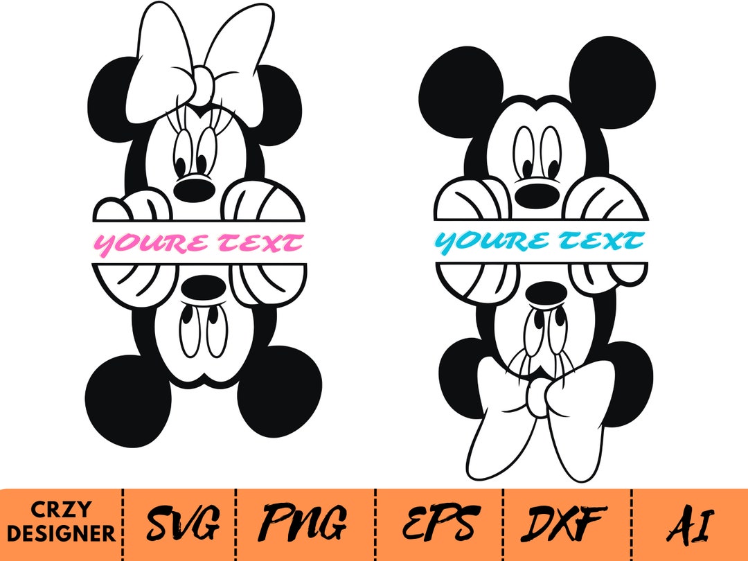 Mickey Mouse and Minnie Mouse SVG, Mickey Svg, Minnie Svg, Birthday Svg ...