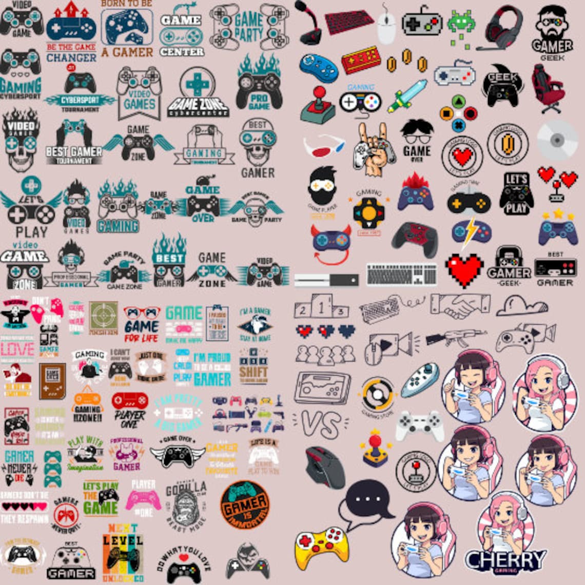 Gamer Svg Gamer Svg Bundle Gaming Svg Bundle Funny Gamer - Etsy