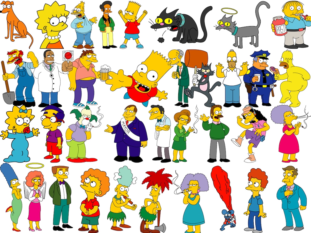Simpsons Svg Bundle, Layered Cut Files (svg, Png, Eps, Jpg) - Etsy