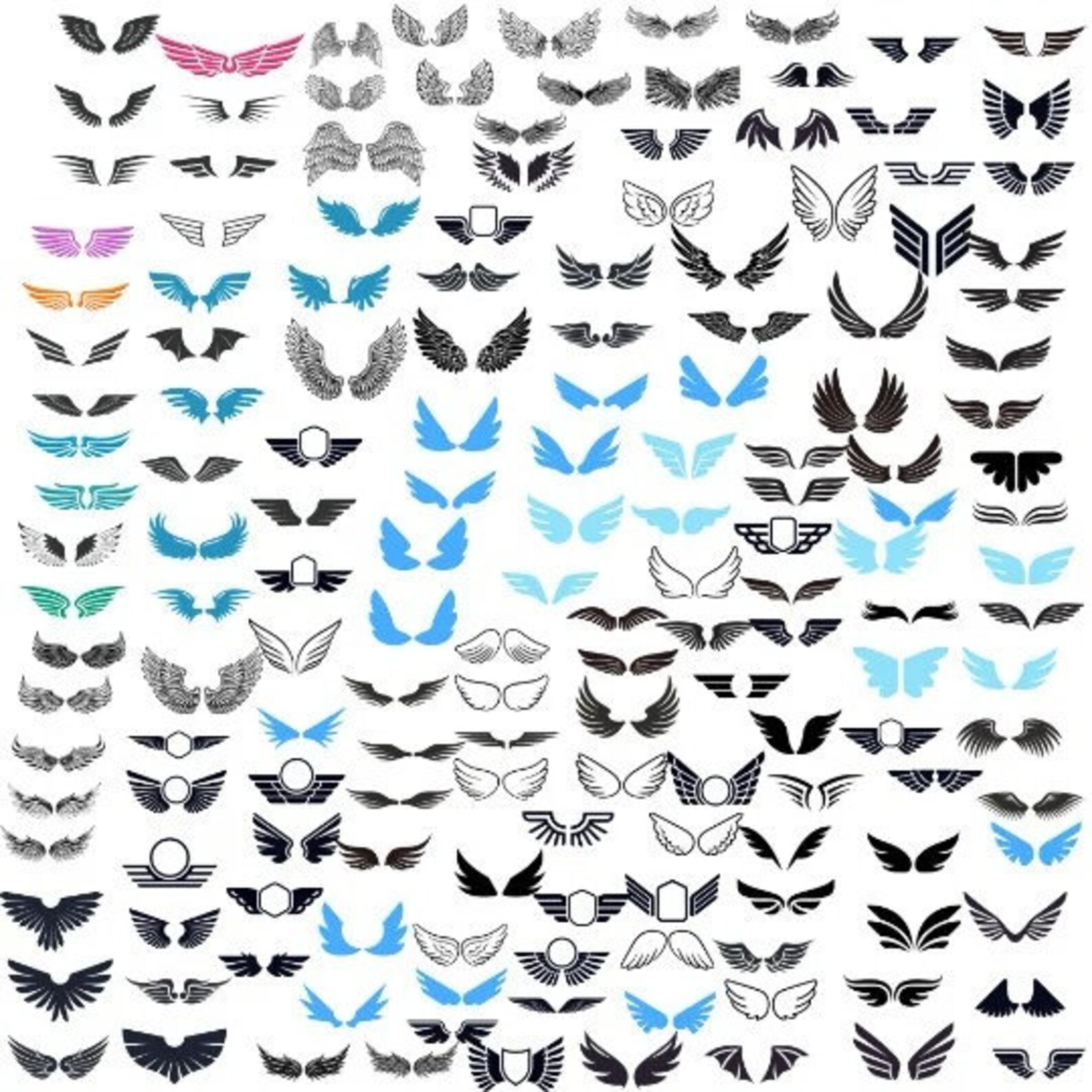 100+ Wings Svg ,angel Wings ,wings Cut File,wing Svg ,angel Svg ,cut ...