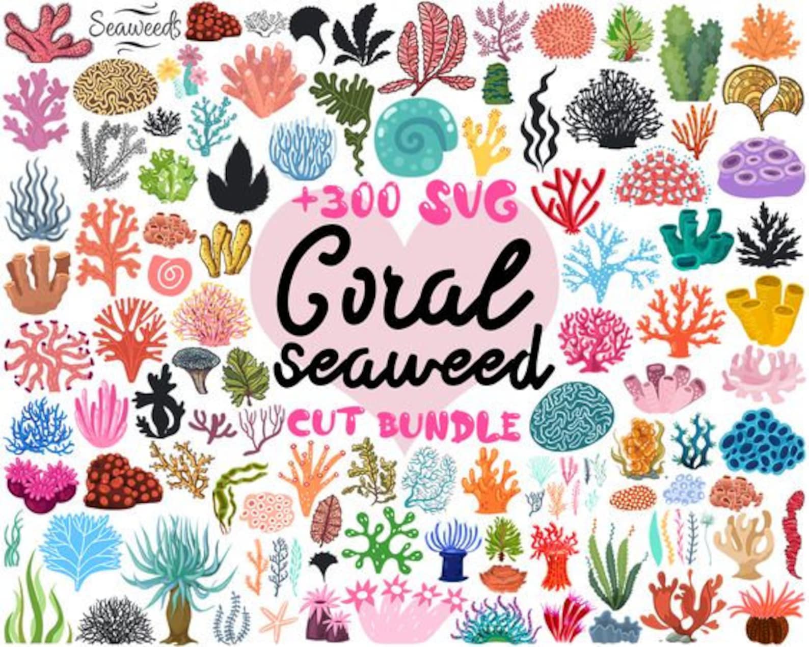 Coral SVG Bundle, Coral SVG Bundle, Coral Clipart, Coral SVG Cut Files ...
