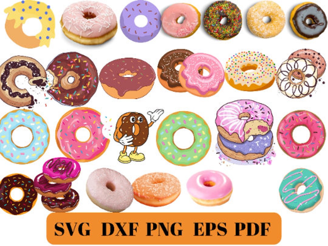 Donut SVG Bundle Donut Svg Donut Cricut donut Clipart - Etsy