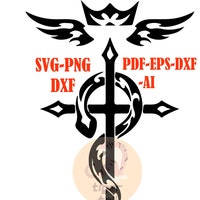 Anime SVG Vector Cut File Clipart Cosplay Full Metal Alchemist Symbol ...