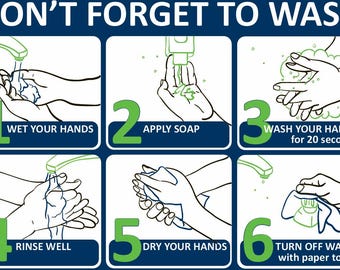 Hand Washing Poster by AFSA - Etsy