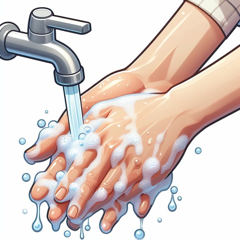 Hand Washing Drawing - Etsy