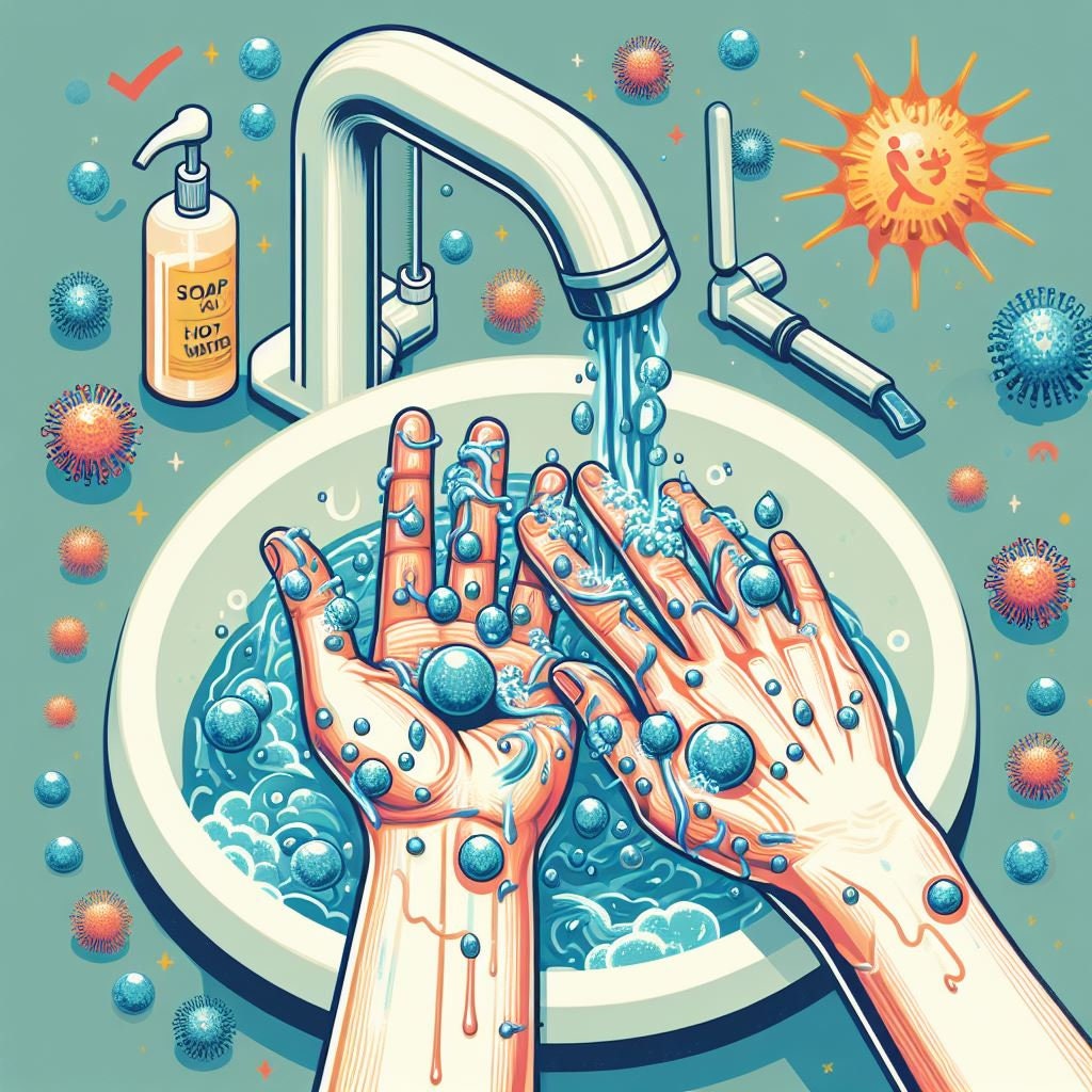 Hand Washing Drawing - Etsy