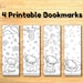 Printable Bookmarks | Mini Highland Cows | Color in Bookmarks | Gift ...