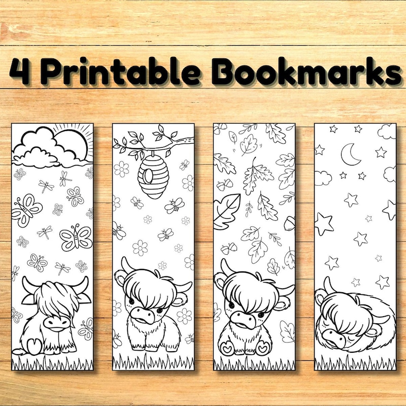 Mini Coloring Bookmarks - Etsy
