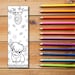 Printable Bookmarks | Mini Highland Cows | Color in Bookmarks | Gift ...