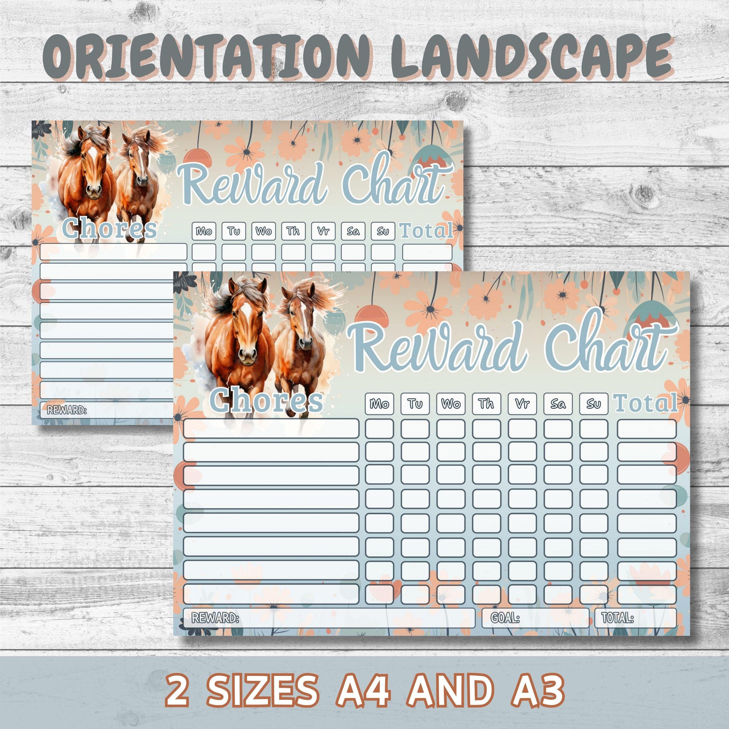 Edible Horse Reward Chart | Edible Pony Reward Chart | Horse Chore ...