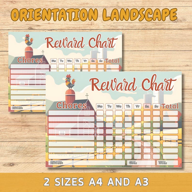 Edible Farm Themed Reward Chart | Edible Farm Themed Chore Chart ...