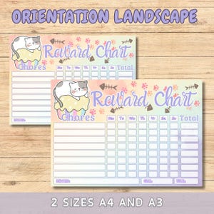 Cute Edible Cat Themed Reward Chart | Edible Cute Cat Themed Chore ...