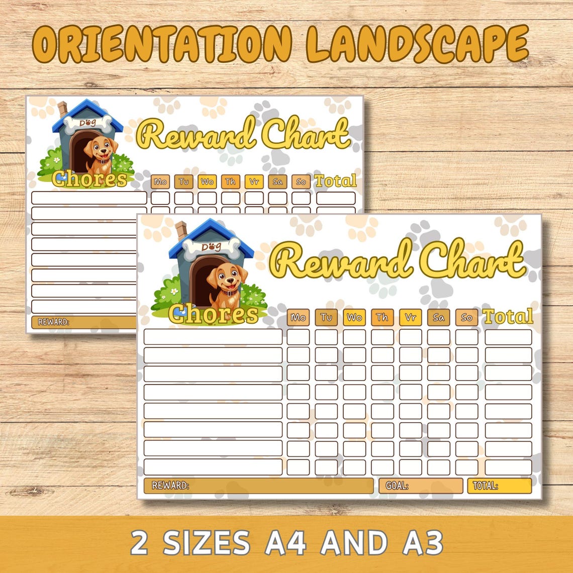 Edible Puppy Dog Reward Chart | Edible Puppy Dog Chore Chart | Instant ...