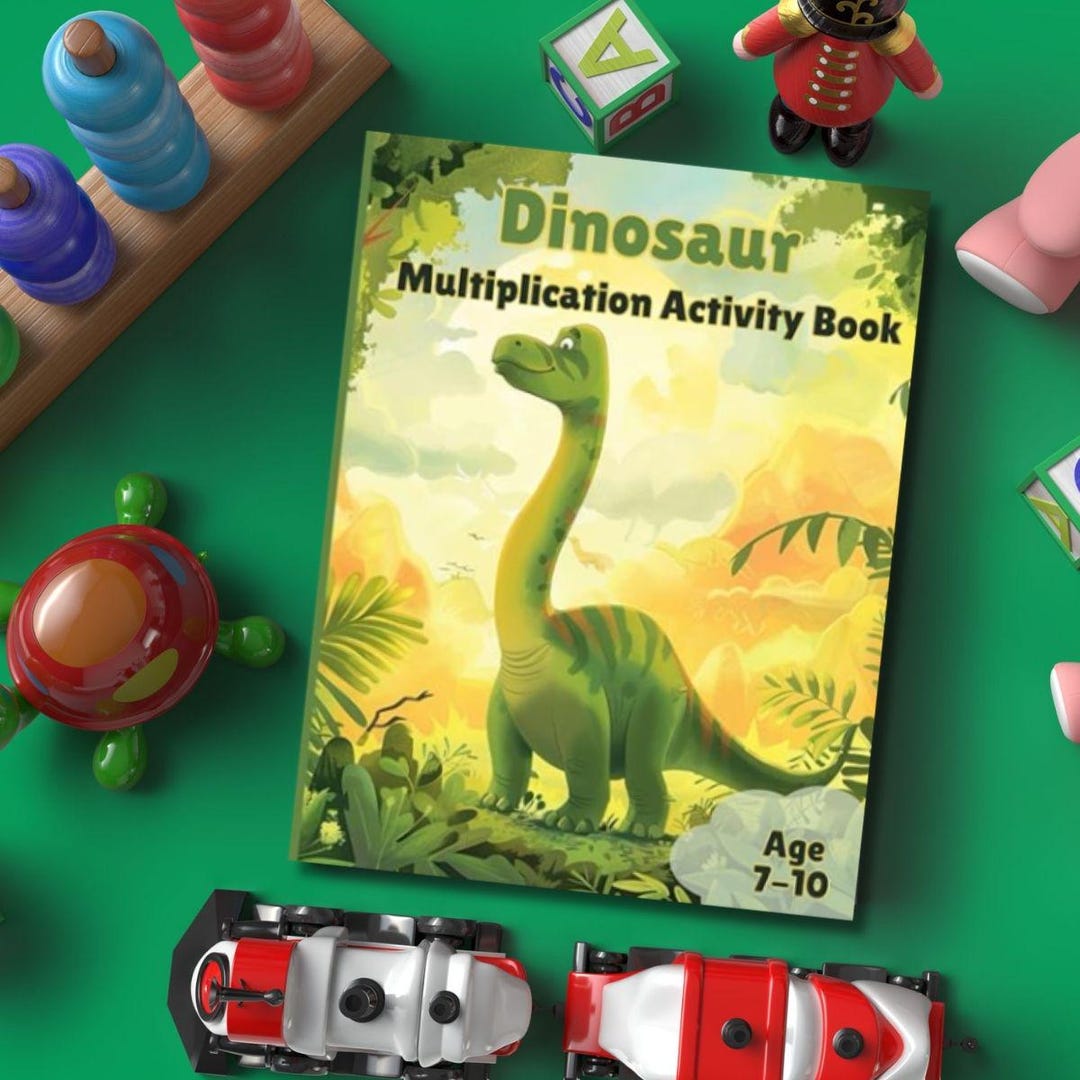 Dinosaur Multiplication Workbook | Fun Dinosaur Book for Kids | Maths ...