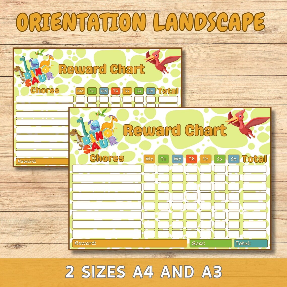 Edible Dinosaur-themed Reward Chart Edible Dinosaur-themed Chore Chart ...