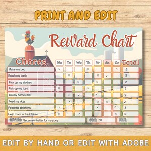 Edible Farm Themed Reward Chart | Edible Farm Themed Chore Chart ...