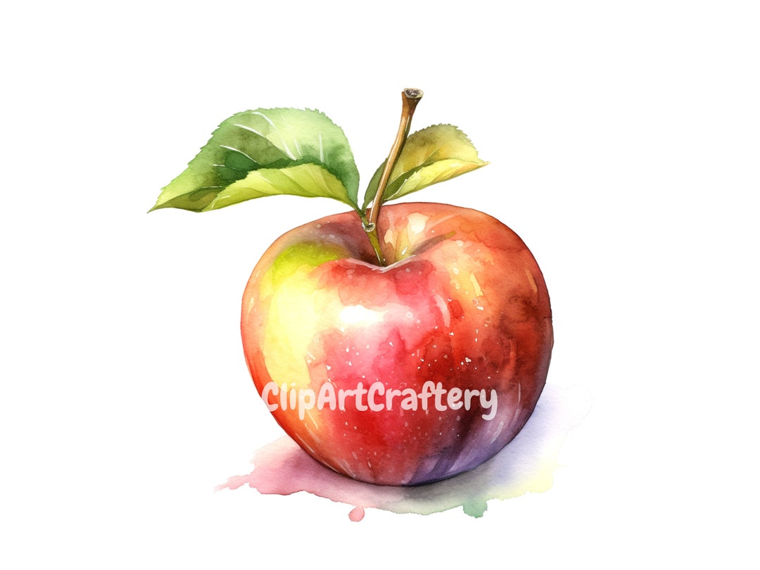 Fall Watercolor Clipart Set Including Apple Pumpkin Colorful - Etsy