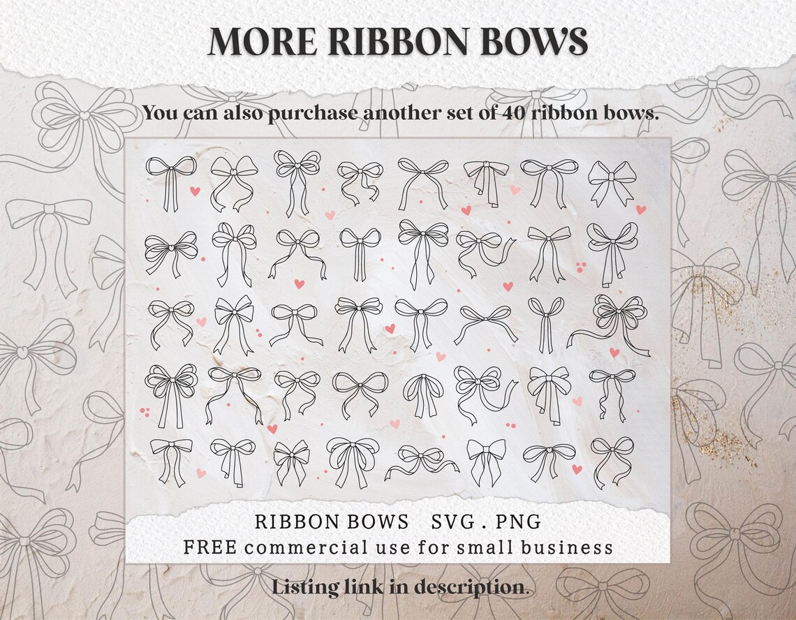 Ribbon Bow Outline Svg, Whimsical Frames Clipart, Coquette Bows Svg ...