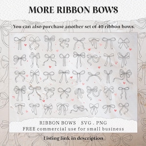 Ribbon Bow Outline Svg, Whimsical Frames Clipart, Coquette Bows Svg ...