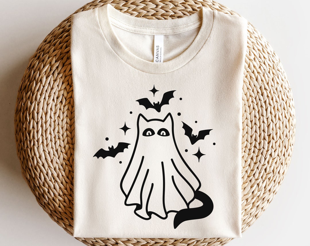 Ghost Cat Svg, Spooky Season Svg, Halloween Bat Svg, Creepy Ghost Svg ...