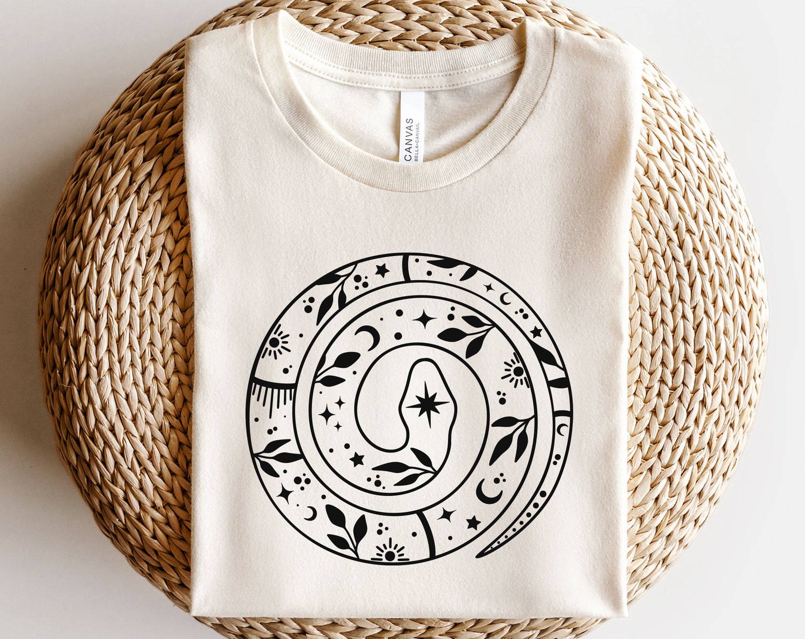 Celestial Snake Svg, Magic Snake With Moon Phase Svg, Mystical Serpent ...