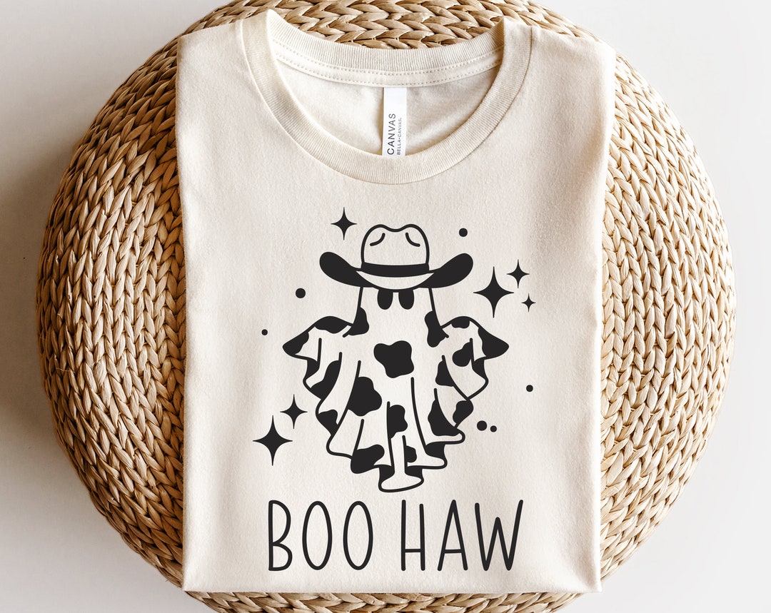 Western Ghost Svg, Cow Print Ghost Svg, Boo Haw Svg, Stay Spooky Svg ...
