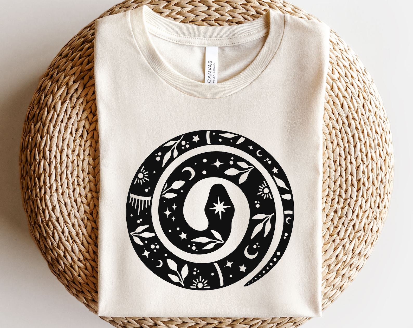 Celestial Snake Svg, Magic Snake With Moon Phase Svg, Mystical Serpent ...