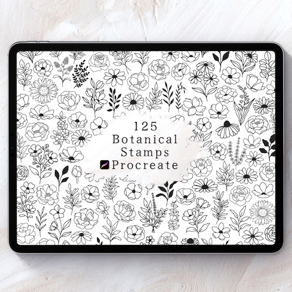 Flower Outline Stamp - Etsy UK