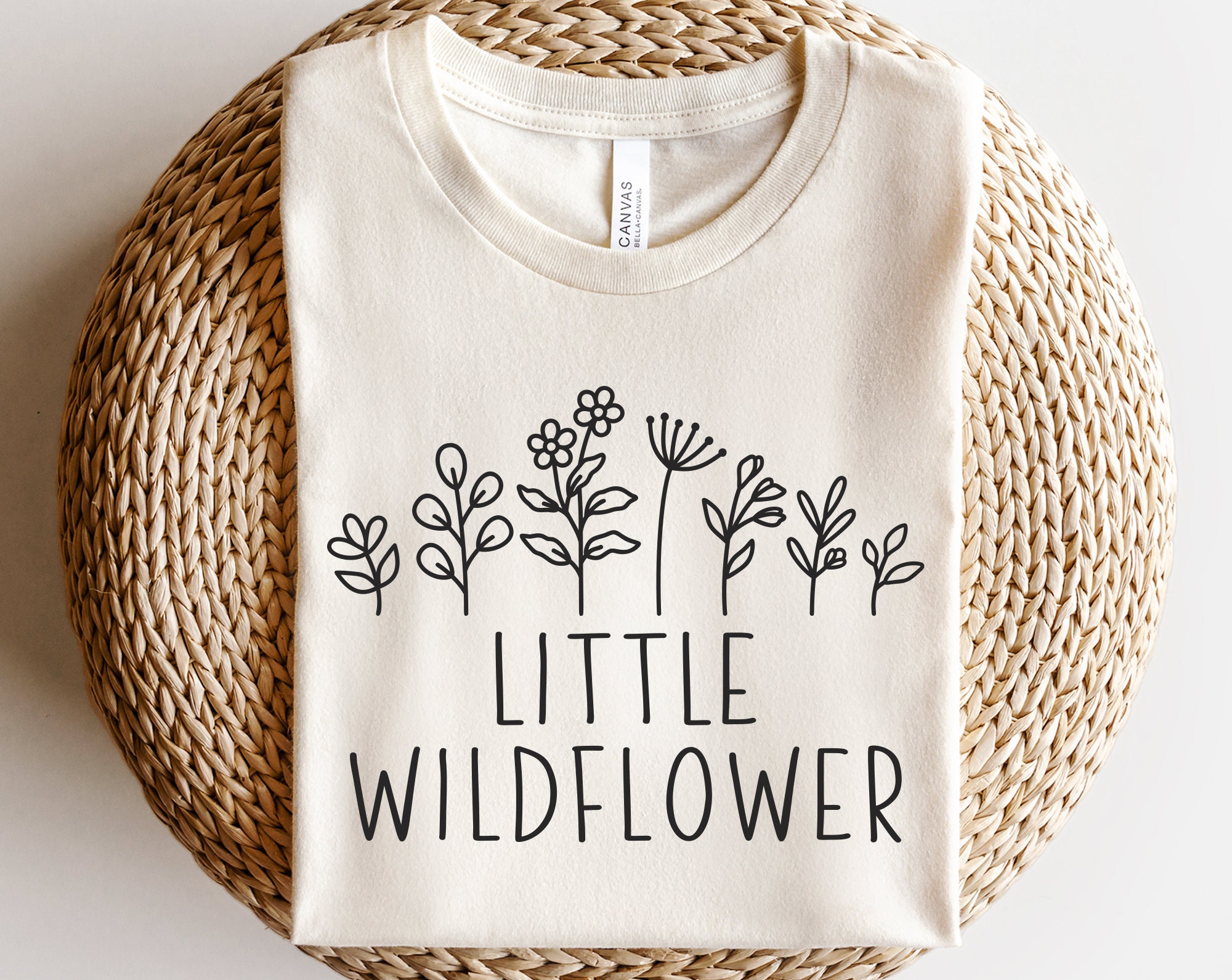 Little Wildflower Svg Toddler Girl Svg Boho Plant Svg - Etsy